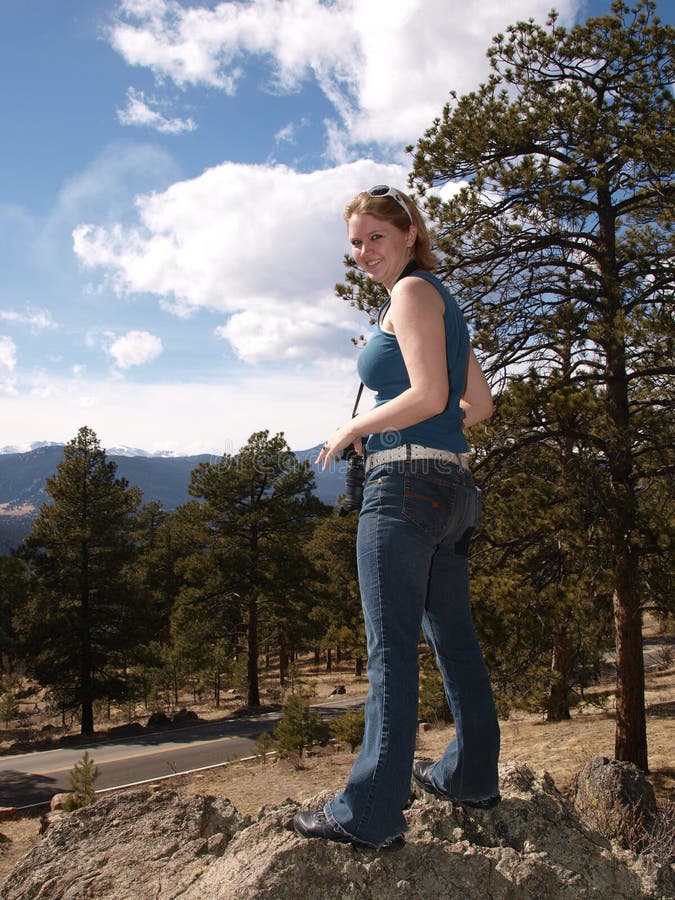 Women Standing Tall stock photo. Image of mountain, hike - 8483668