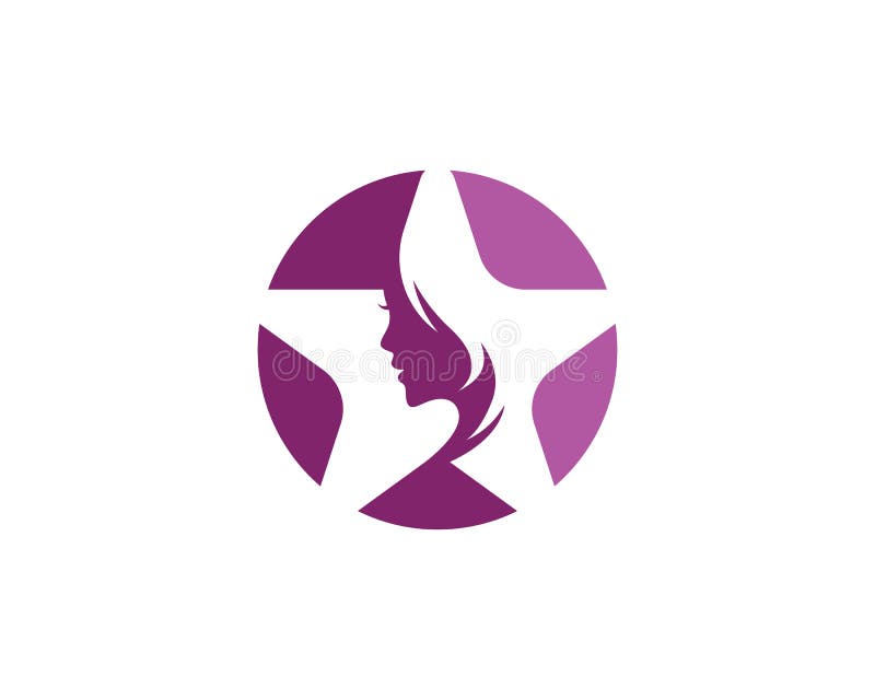 Women with Star Logo Template Stock Vector - Illustration of logo ...