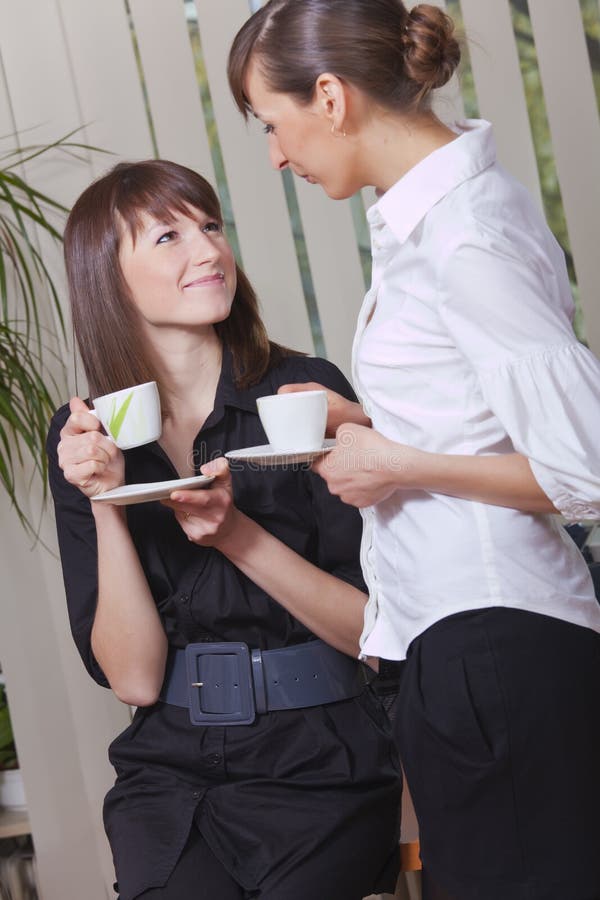 Women taking coffee break stock image. Image of portrait - 13917297