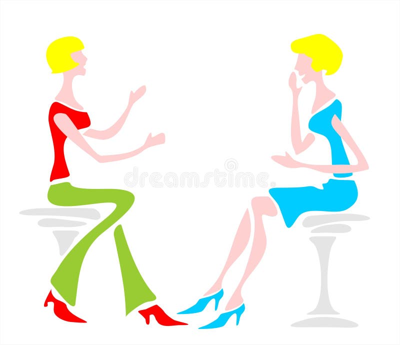 Women talk stock vector. Illustration of design, fine - 2818102