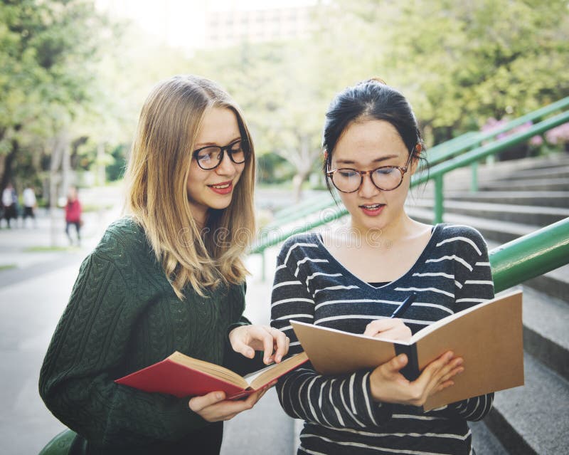 Women Talking Friendship Studying Brainstorming Concept Stock Photo ...