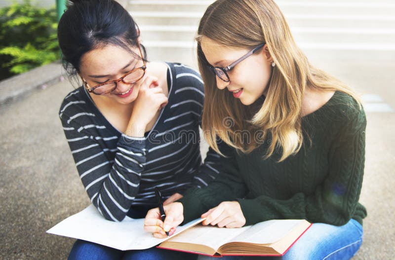 Women Talking Friendship Studying Brainstorming Concept Stock Photo ...
