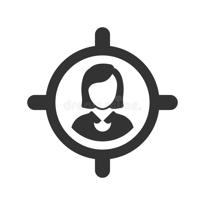 Women Target Icon Design Vector Stock Vector - Illustration of isolated ...