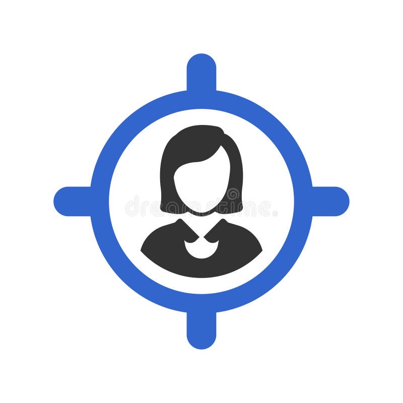 Women Target Icon Design Vector Stock Vector - Illustration of concept ...