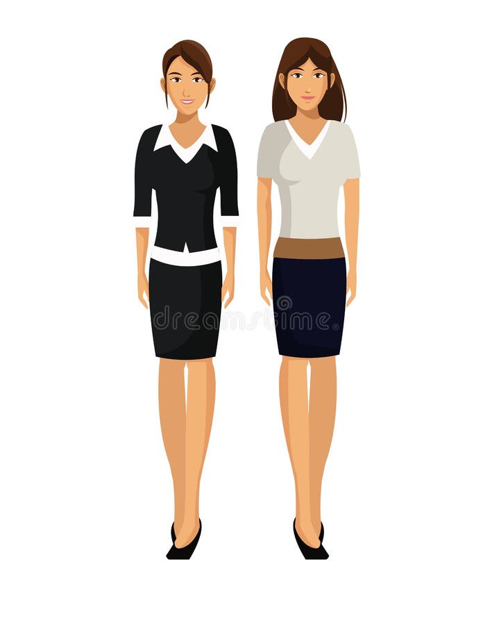 Women Team Work Business Together Stock Vector - Illustration of ...