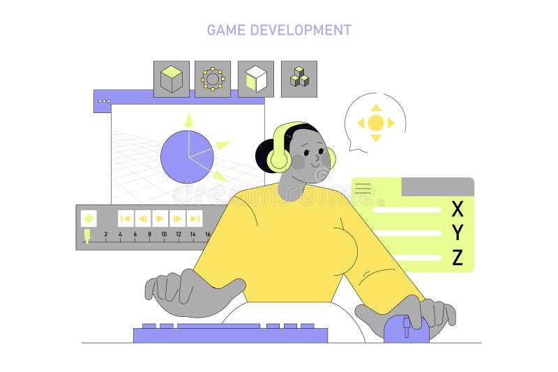 Women in Technology. Flat Vector Stock Vector - Illustration of ...