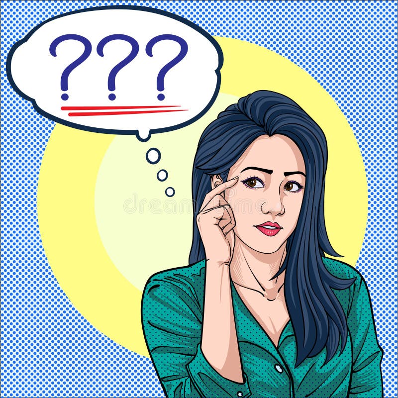 Women Think about Solving Various Problems Illustration Vector on Pop ... Women Think about Solving Various Problems Illustration Vector on Pop ...