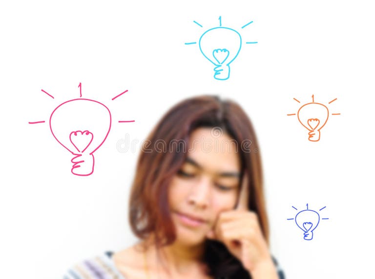 Women thinking stock photo. Image of hand, energy, concept - 23421358