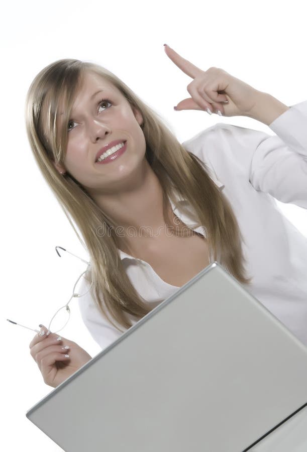 Women to the computer stock image. Image of curl, casual - 5172353