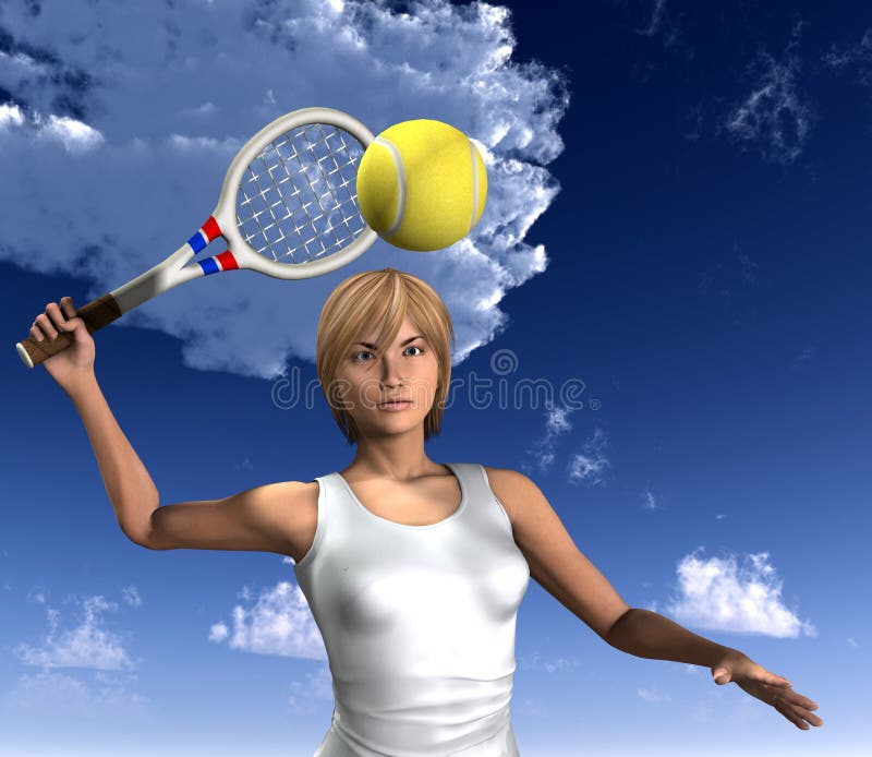 Women About To Hit Tennis Ball Picture. Image: 5607445