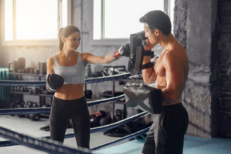 An Intense and Challenging Boxing Training Session at a Modern and ...