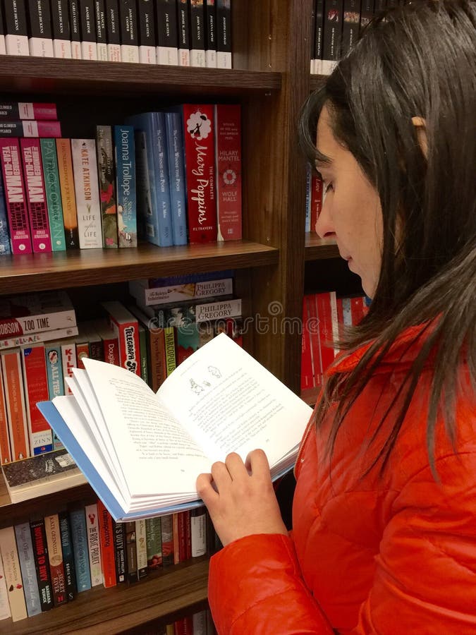 Women with Unfold Book in a Bookstore Editorial Photo - Image of shop ...