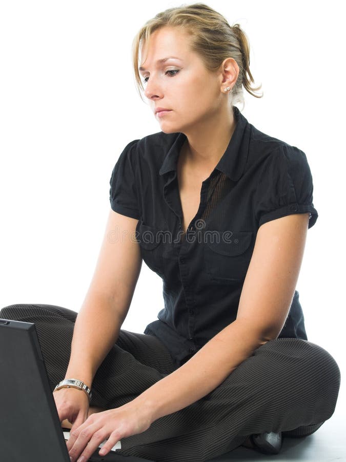 Women Using Laptop Computer Stock Image - Image of browsing, loft: 1235985