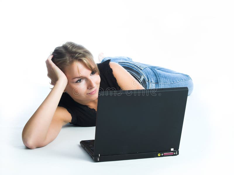 Women Using Laptop Computer Stock Image - Image of happy, entertainment ...
