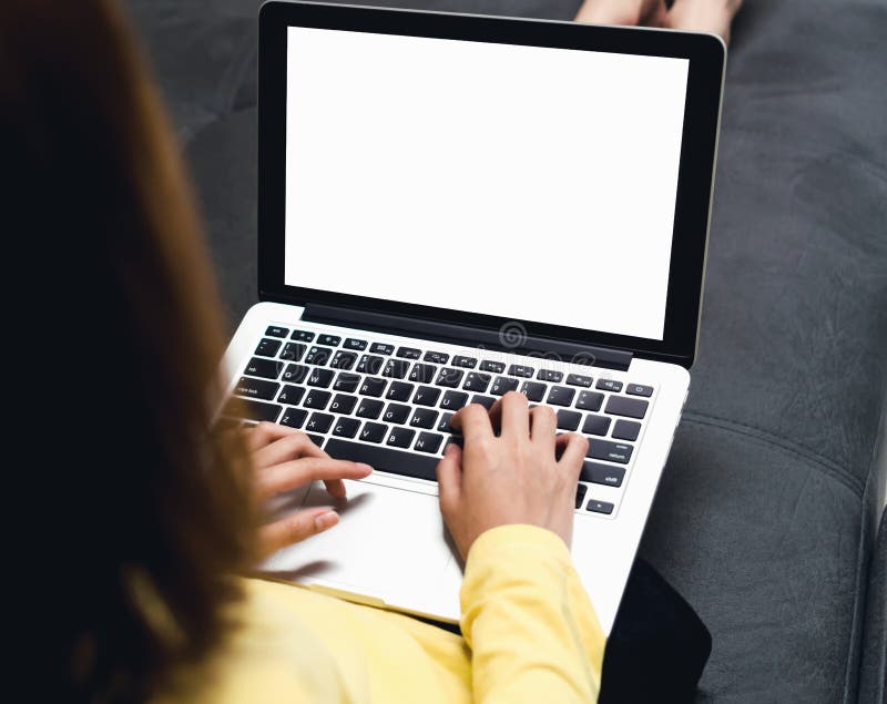 Women Using a Laptop in the Display and Technology Advances in Stores ...