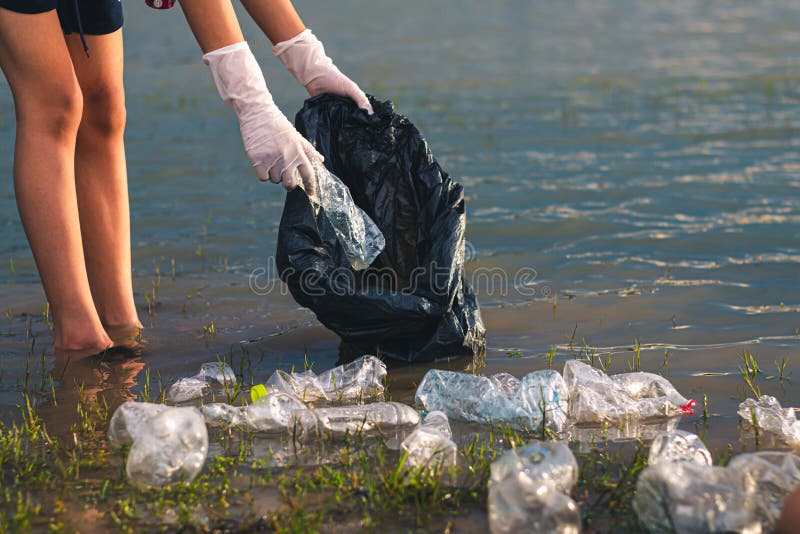 Women Volunteer Help Garbage Collection for To Recycling and the ...