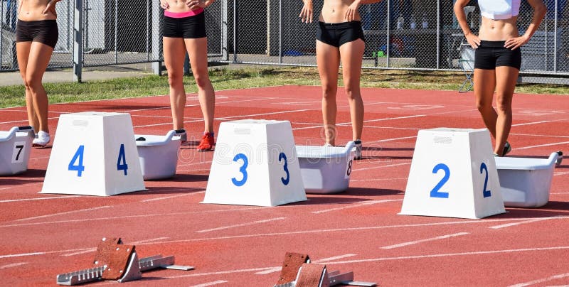Women Waiting for the Start at the Running Race Stock Image - Image of ...