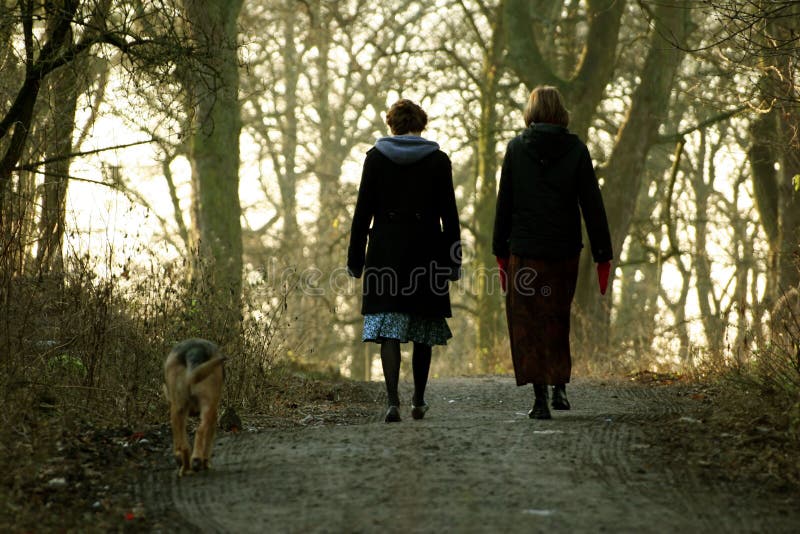 Women Walking Dog stock photo. Image of women, walk, friend - 438342