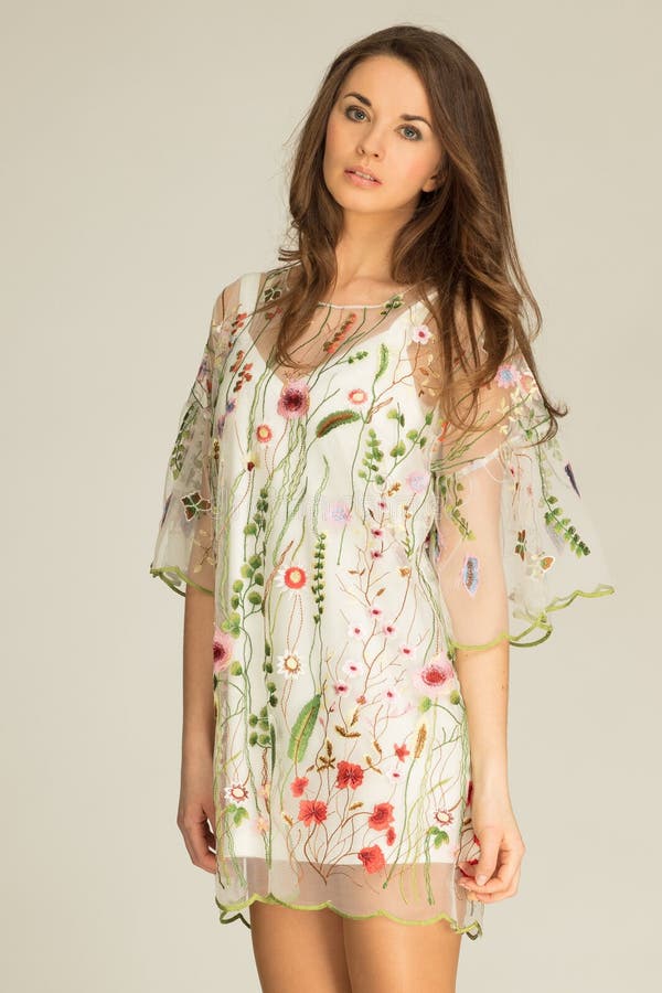 Women Wearing Dress in Spring Style. Stock Image - Image of april ...