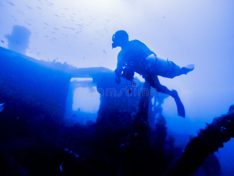 Women Who Enjoy Diving in the Clean Sea Stock Photo - Image of natural ...