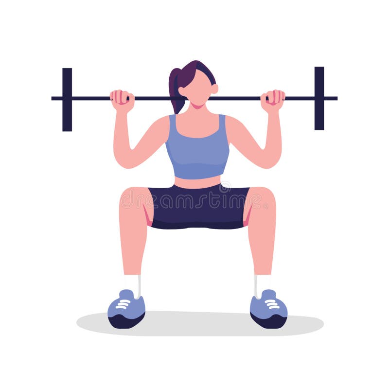 Women Work Out on Gym Lat Graphic Vector Flat Illustrations Design ...