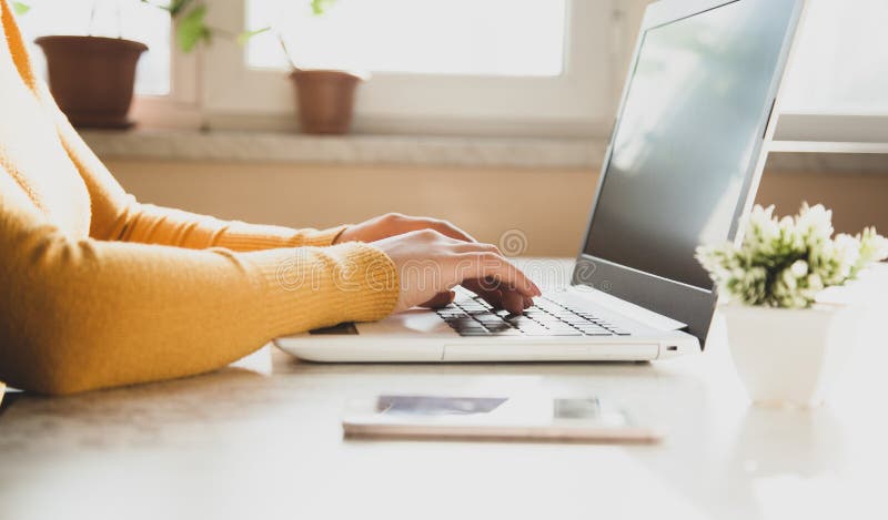 Women Working in Computer on the Desk. Stock Photo - Image of worker ...