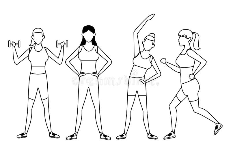 Women Working Out Stock Illustrations – 676 Women Working Out Stock ...