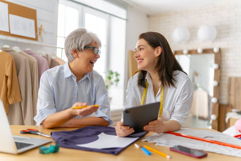Women are Working at Workshop Stock Photo - Image of caucasian ...
