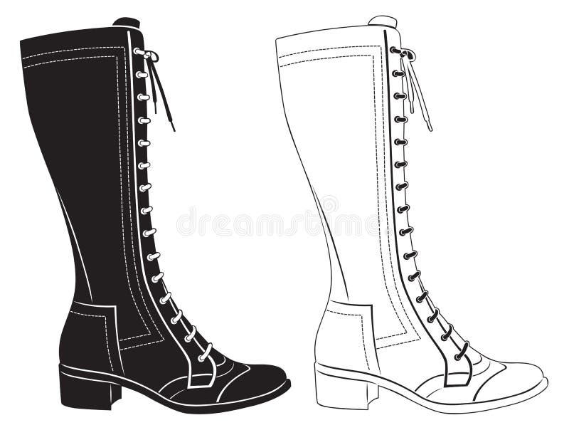 Womens Boots Stock Illustrations – 1,944 Womens Boots Stock ...