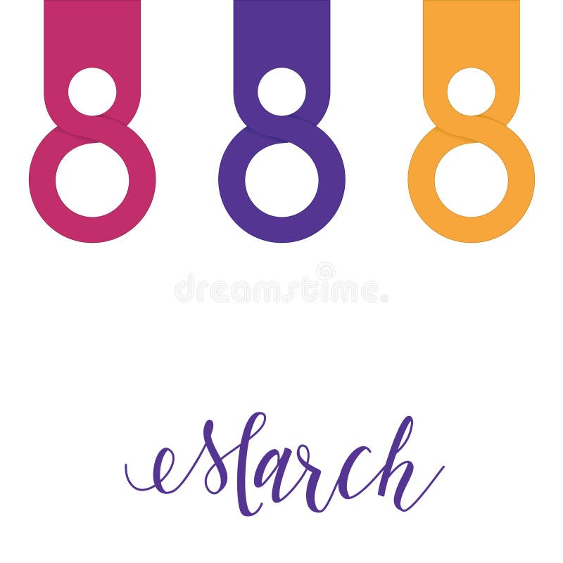 Womens Day Concept. Eight March Set Isolated Stock Vector ...