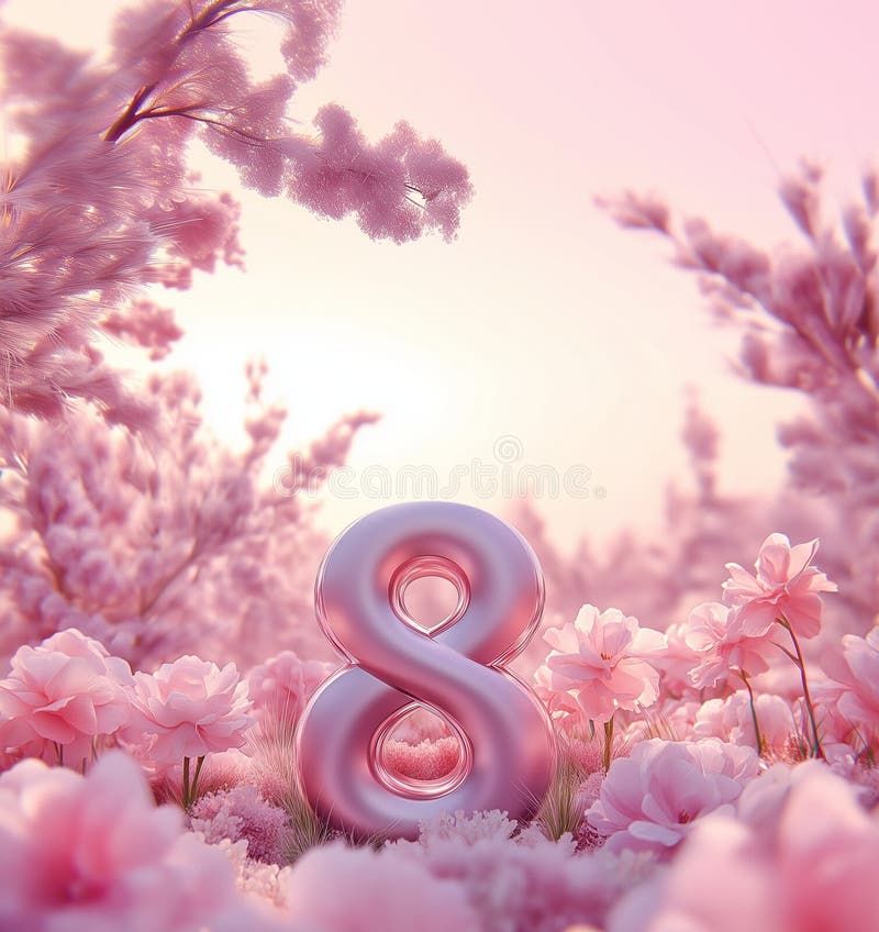 Womens Day, 8 March, Spring, Discount 8,copy Space Stock Illustration ...