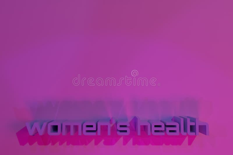 Womens Health, 3D Rendering. Decorative, Illustrations Typography, CGI ...