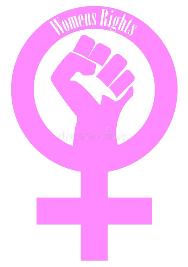 Womens Rights Are Human Rights Lettering Calligraphy Vector Ink