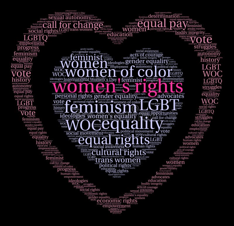 Womens Rights Word Cloud stock illustration. Illustration of change ...