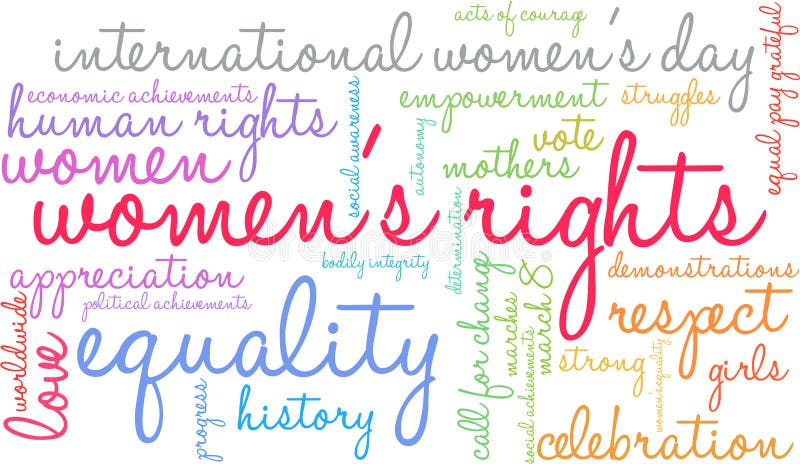 Womens Rights Word Cloud stock vector. Illustration of celebration ...