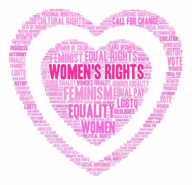Womens Rights Word Cloud stock illustration. Illustration of gender ...