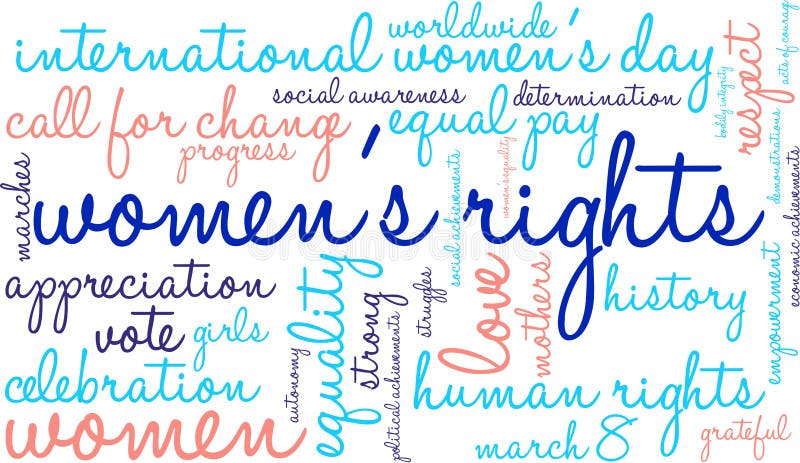 Womens Rights Word Cloud stock vector. Illustration of marches - 99180930