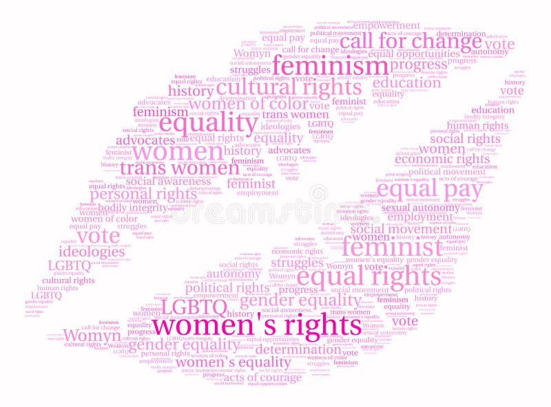 Womens Rights Word Cloud stock illustration. Illustration of progress ...