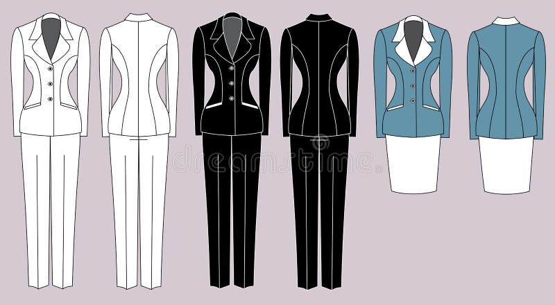 Womens suits stock vector. Illustration of isolated, illustrations ...