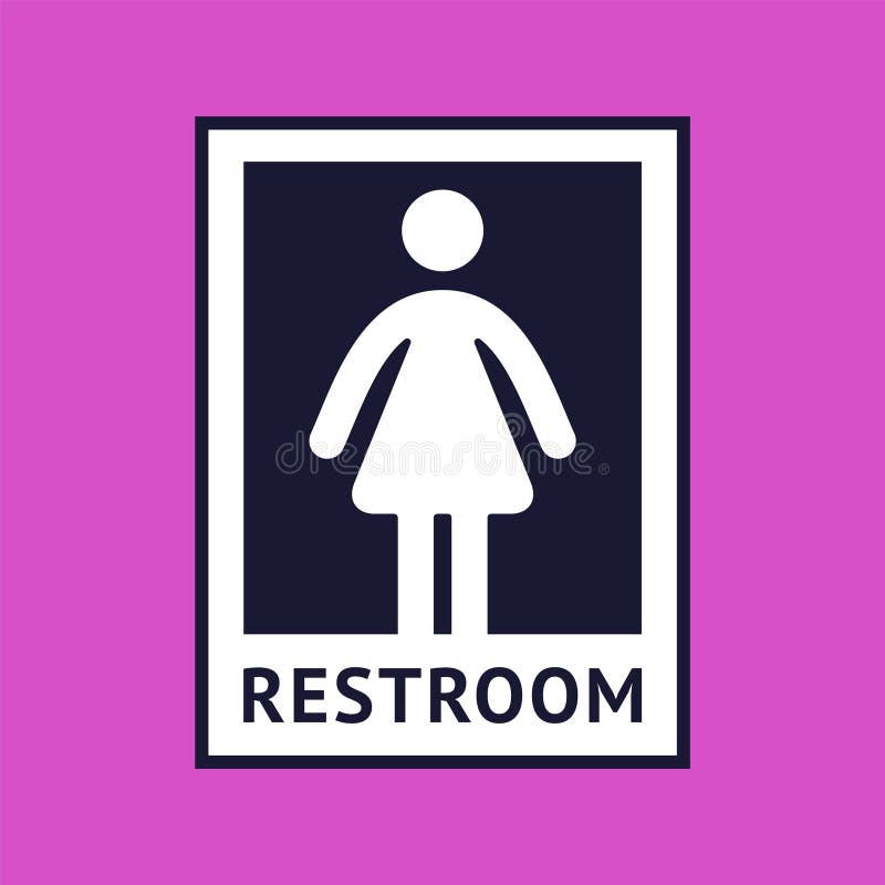 Womens Toilet Icon, Wc Sign in Simple Style Stock Vector - Illustration ...