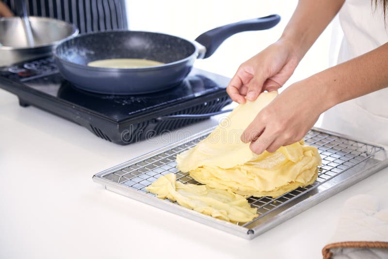 Woman are Making in the Kitchen Stock Photo - Image of bakery ...