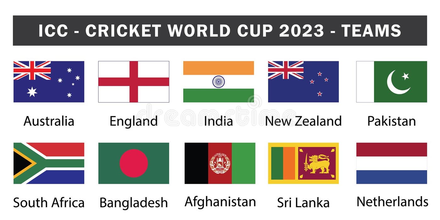 Icc Cricket World Cup 2023 Stock Illustrations – 336 Icc Cricket World ...