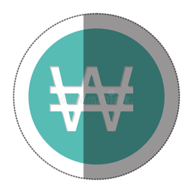 Won currency symbol icon stock illustration. Illustration of digitally ...
