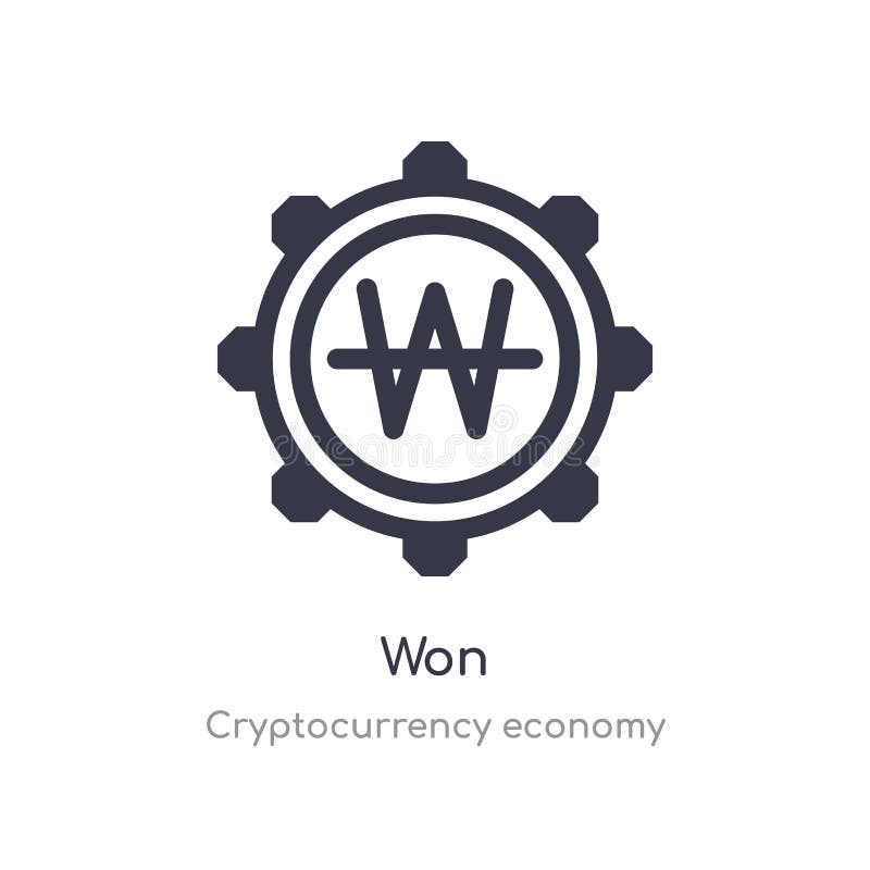 Won Icon. Isolated Won Icon Vector Illustration from Cryptocurrency ...