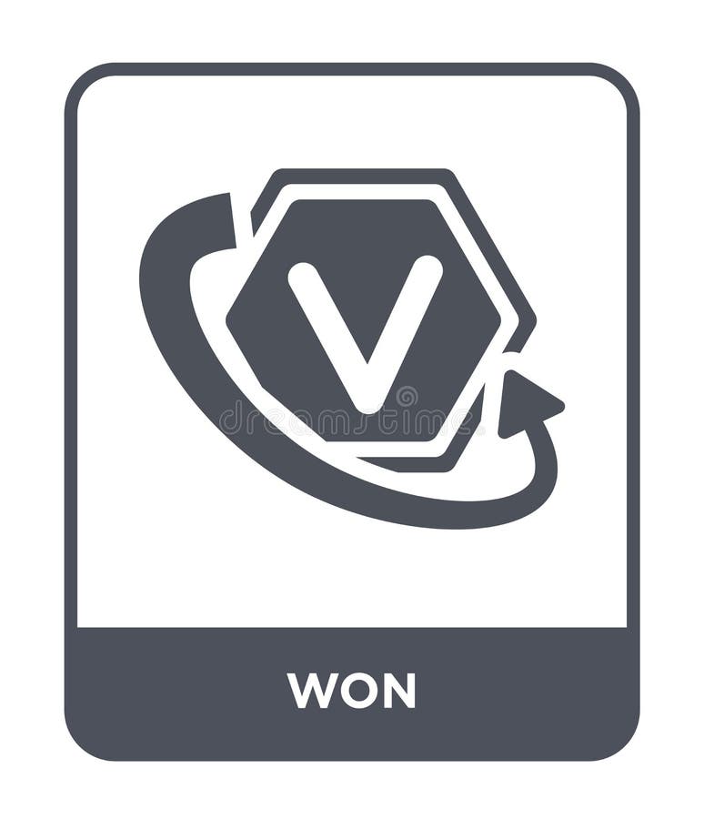 Won Icon In Trendy Design Style. Won Icon Isolated On White Background ...