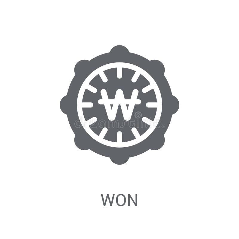 Won Icon. Trendy Won Logo Concept on White Background from Crypt Stock ...