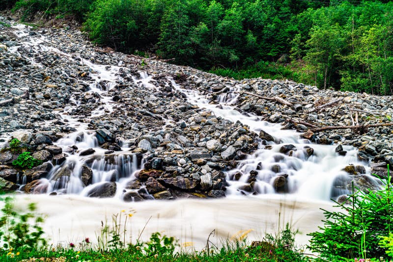 Wild waterfall stock photo. Image of wilderness, woodland - 253208114