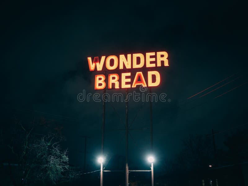 Wonder Bread Sign at Night, Columbus, Ohio Editorial Image - Image of ...