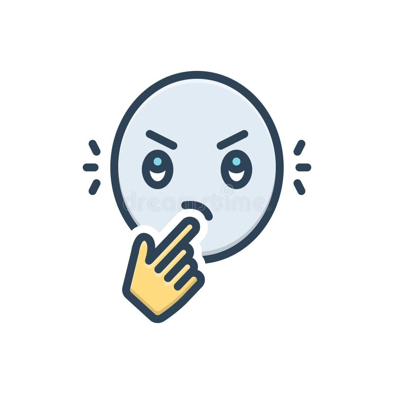 Color Illustration Icon for Wonder, Think and Guess Stock Illustration ...