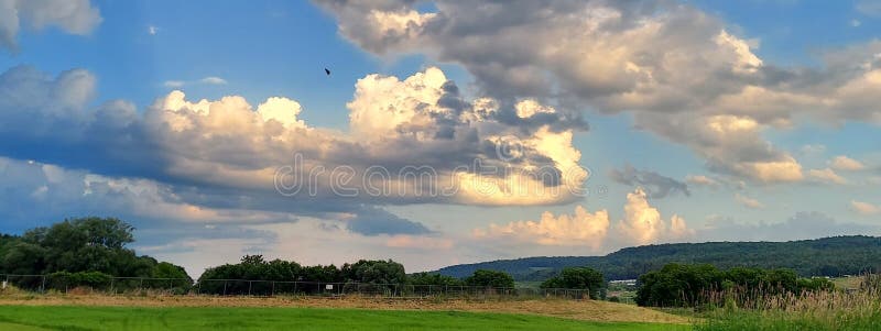 Wonder If You Can Float on Clouds Stock Image - Image of float, tree ...